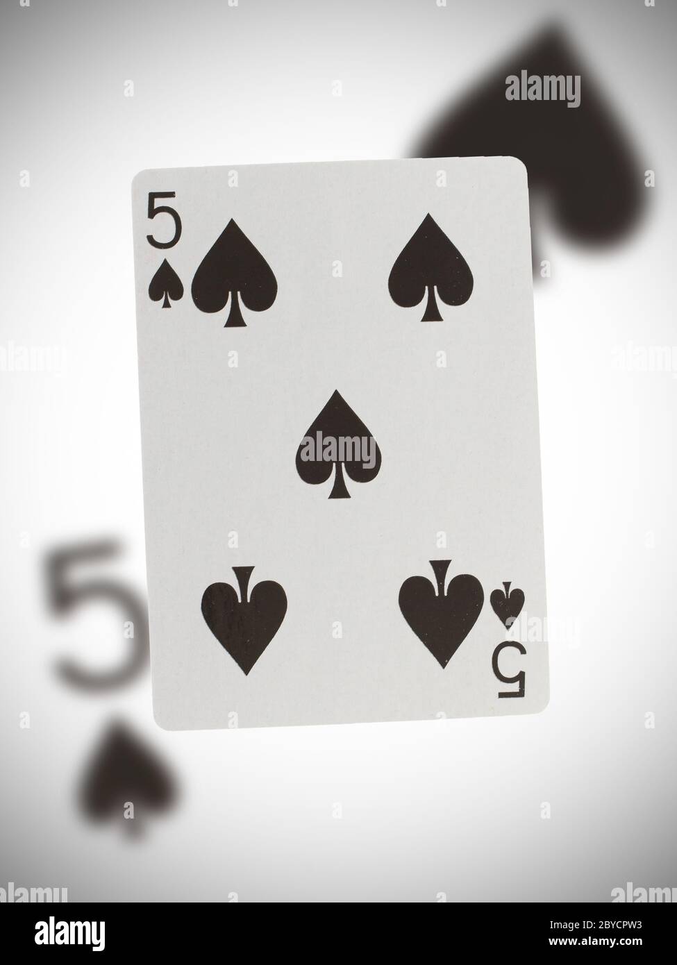 Playing card, eight of spades Stock Photo - Alamy