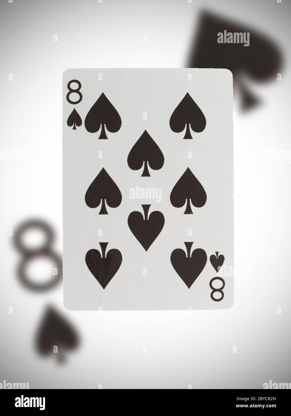Playing card, eight of spades Stock Photo - Alamy