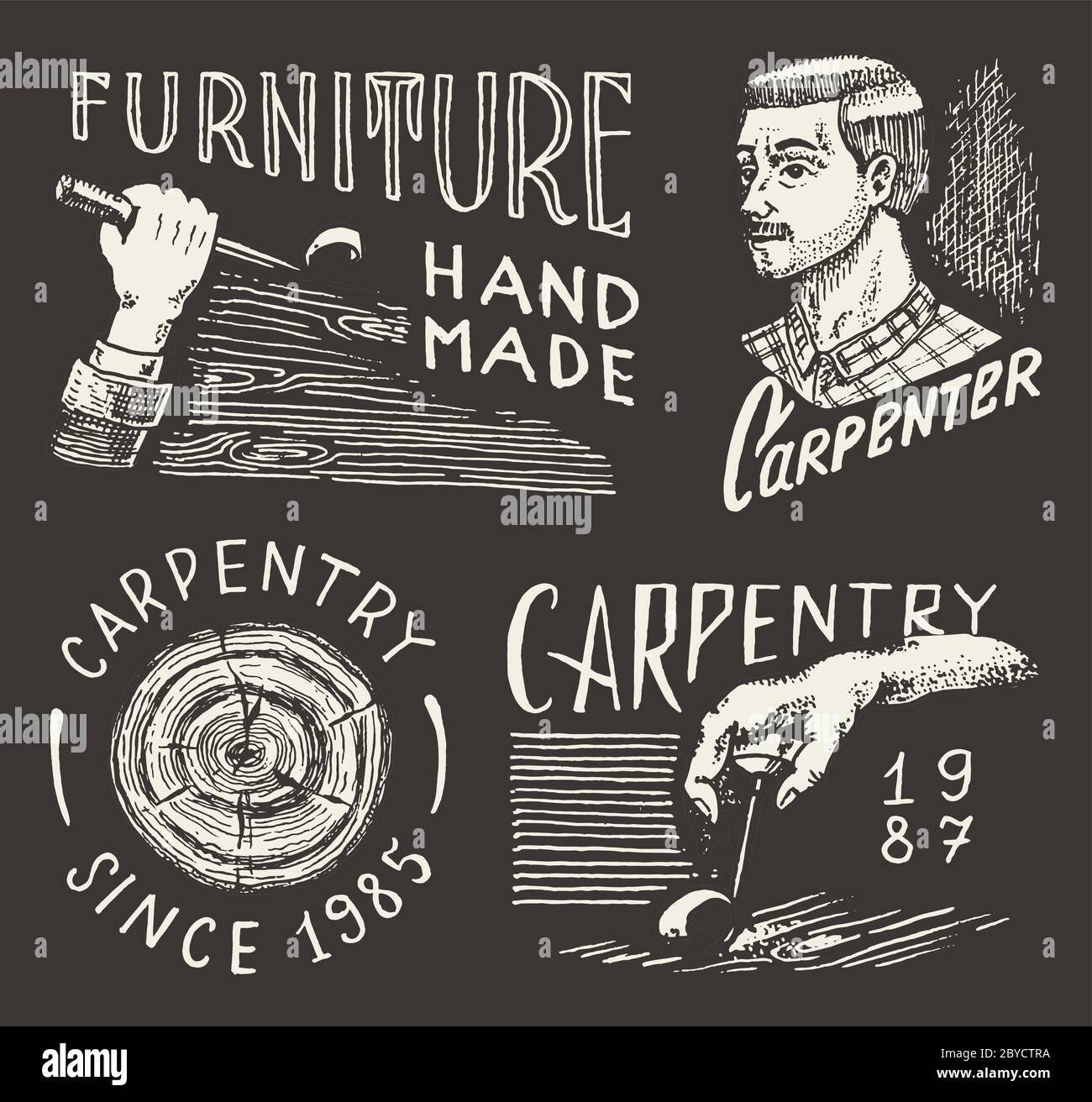 Draw natural tree stump hi-res stock photography and images - Alamy