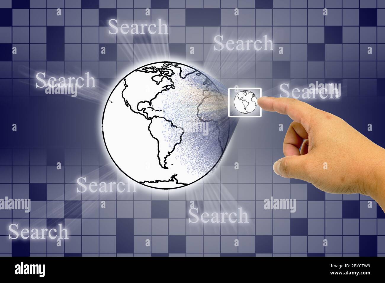 Business hand clicking future hi-res stock photography and images - Alamy