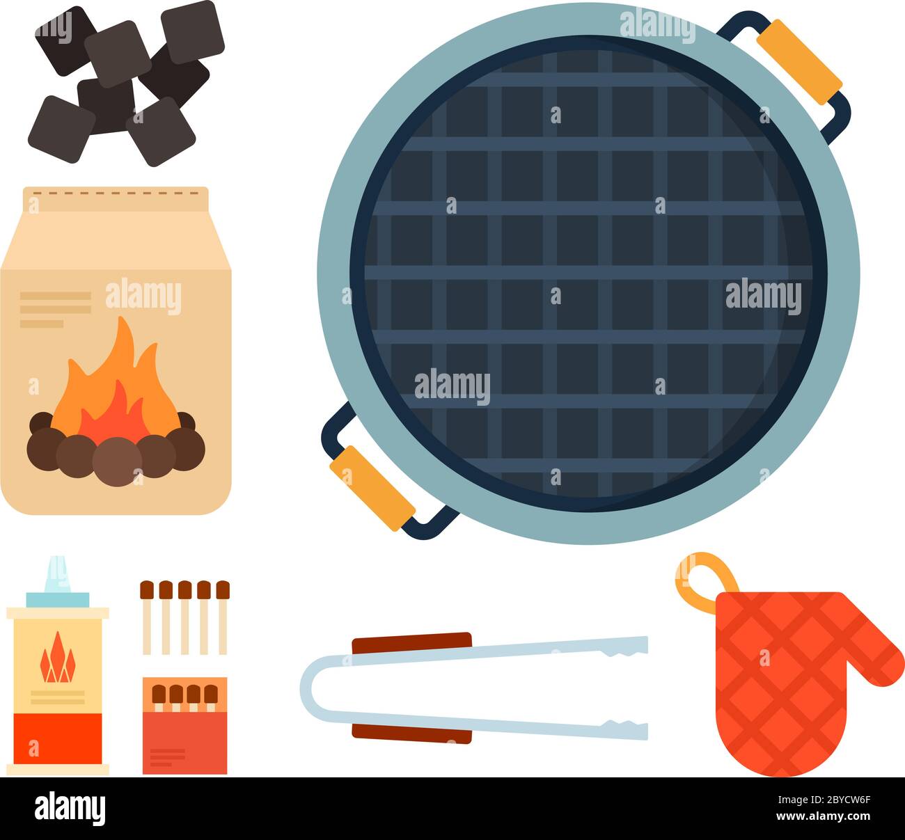 Barbecue safety Stock Vector Images - Alamy