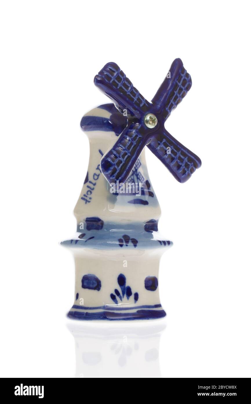 Dutch windmill in blue Stock Photo - Alamy