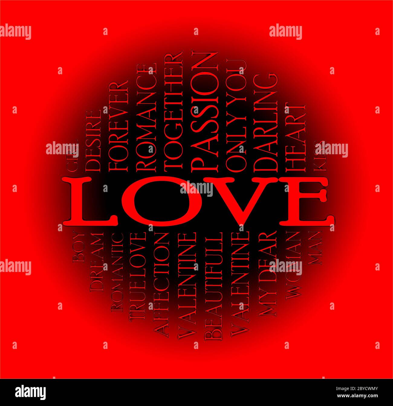 Love word cloud concept Stock Photo - Alamy