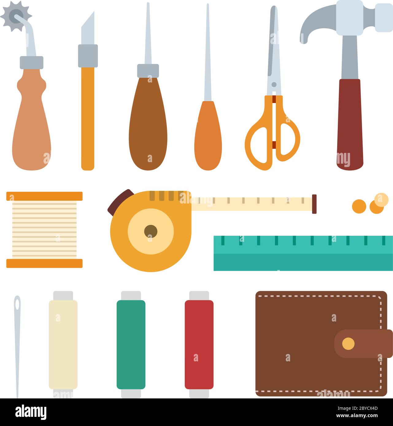 Tanner tool kit set vector icon flat isolated Stock Vector Image & Art ...