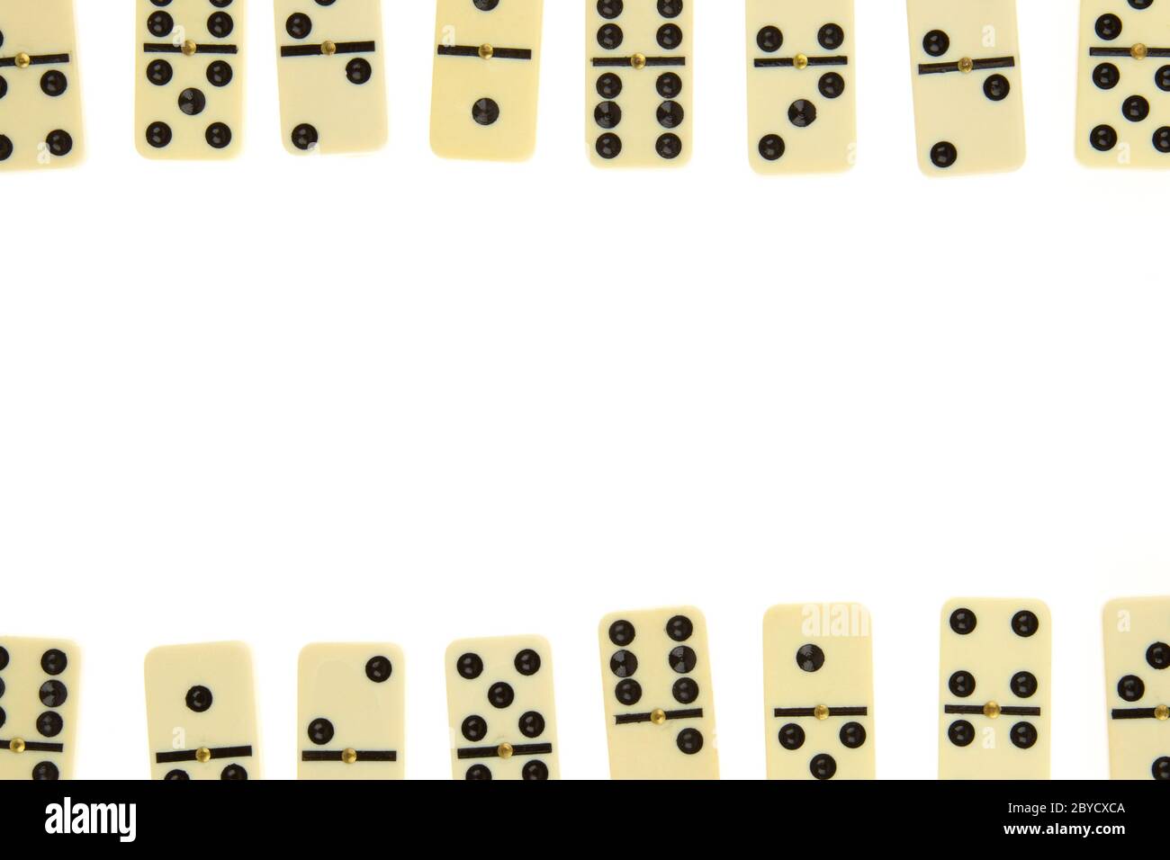 Domino pieces line isolated Stock Photo - Alamy