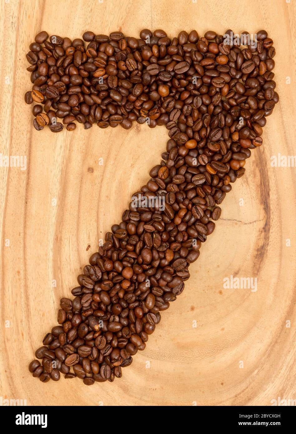 Number from coffee beans Stock Photo - Alamy