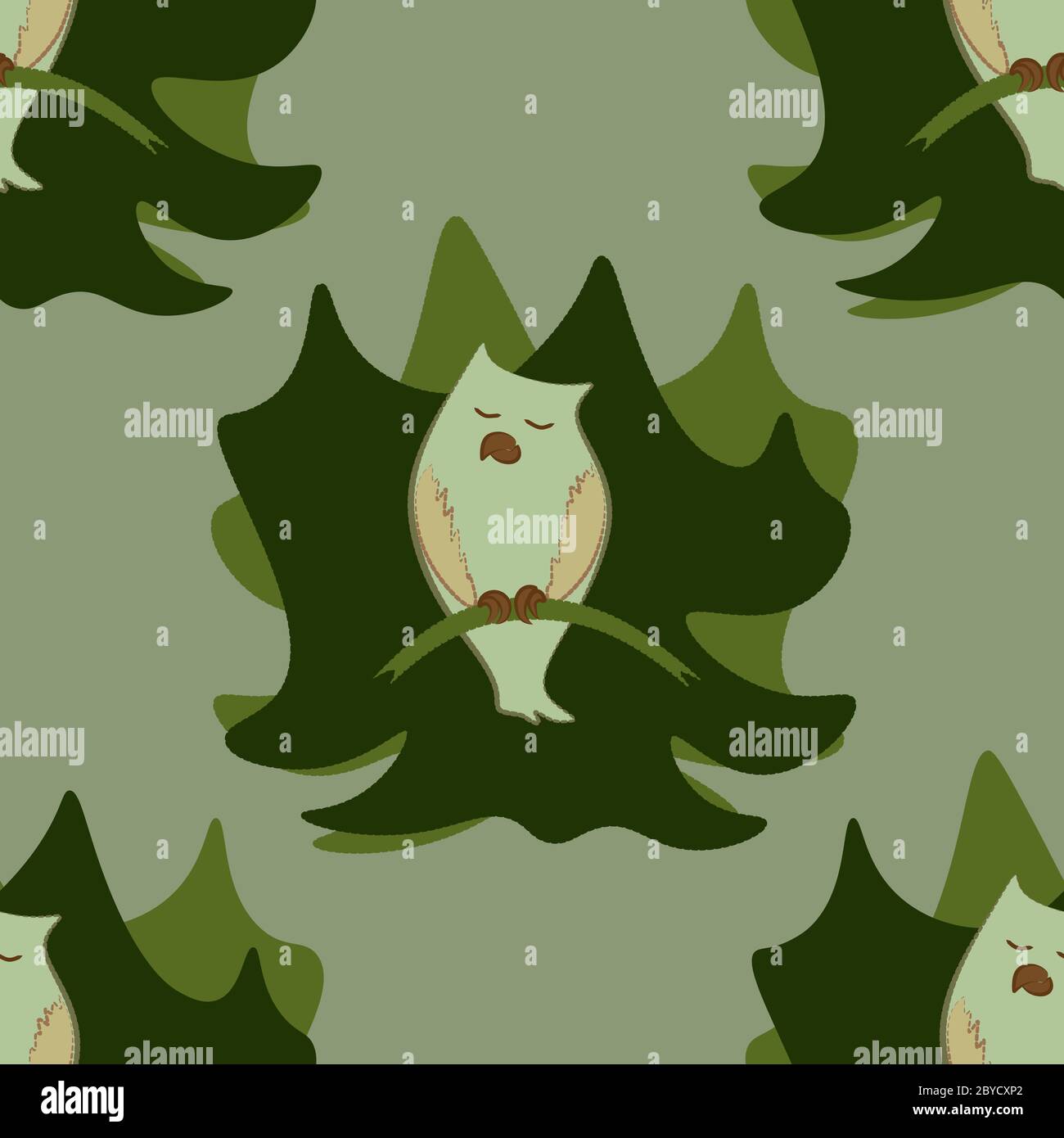 Sleeping animal against tree Stock Vector Images - Alamy