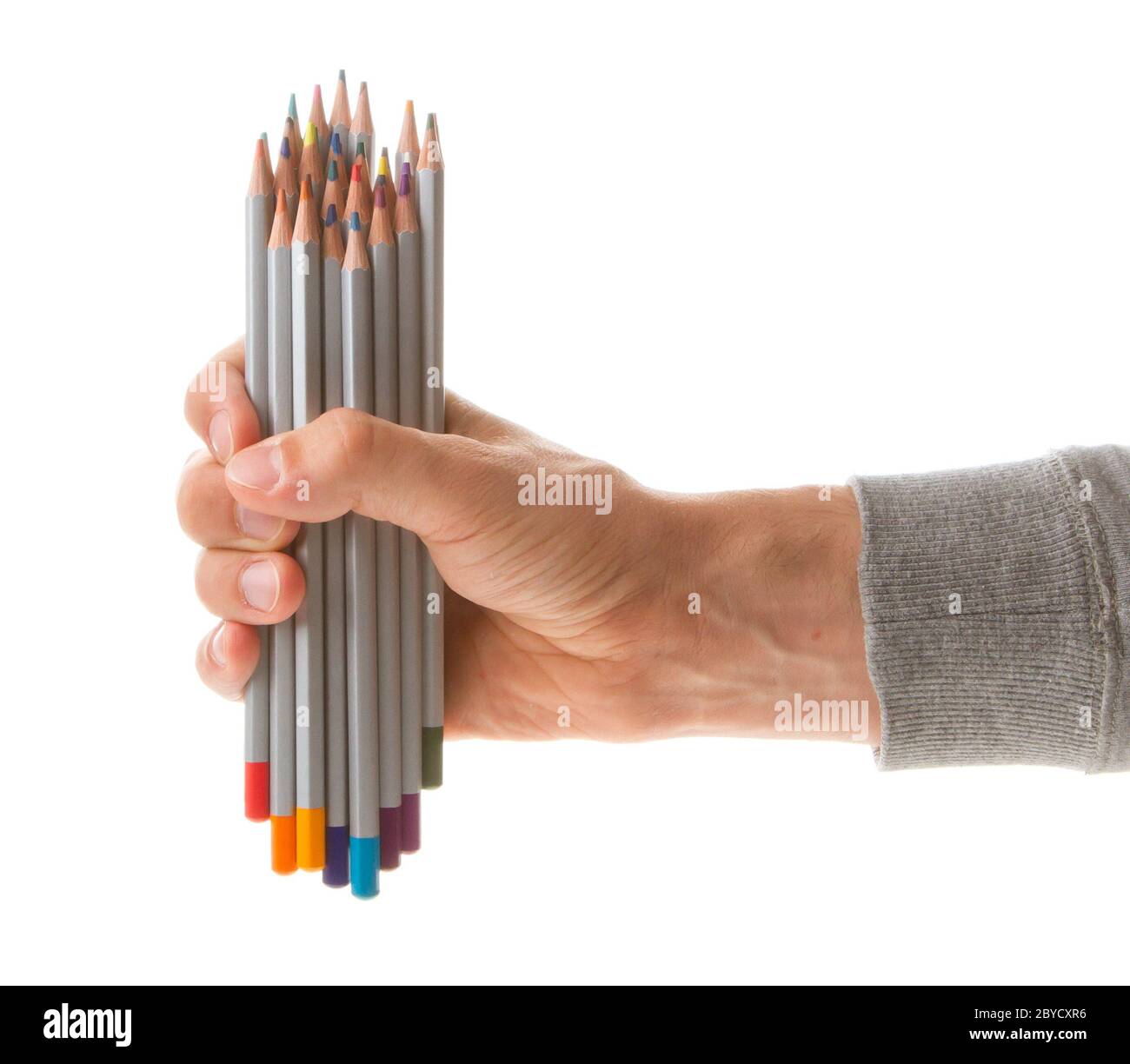 Man hand holding pencil pencils hi-res stock photography and images - Alamy