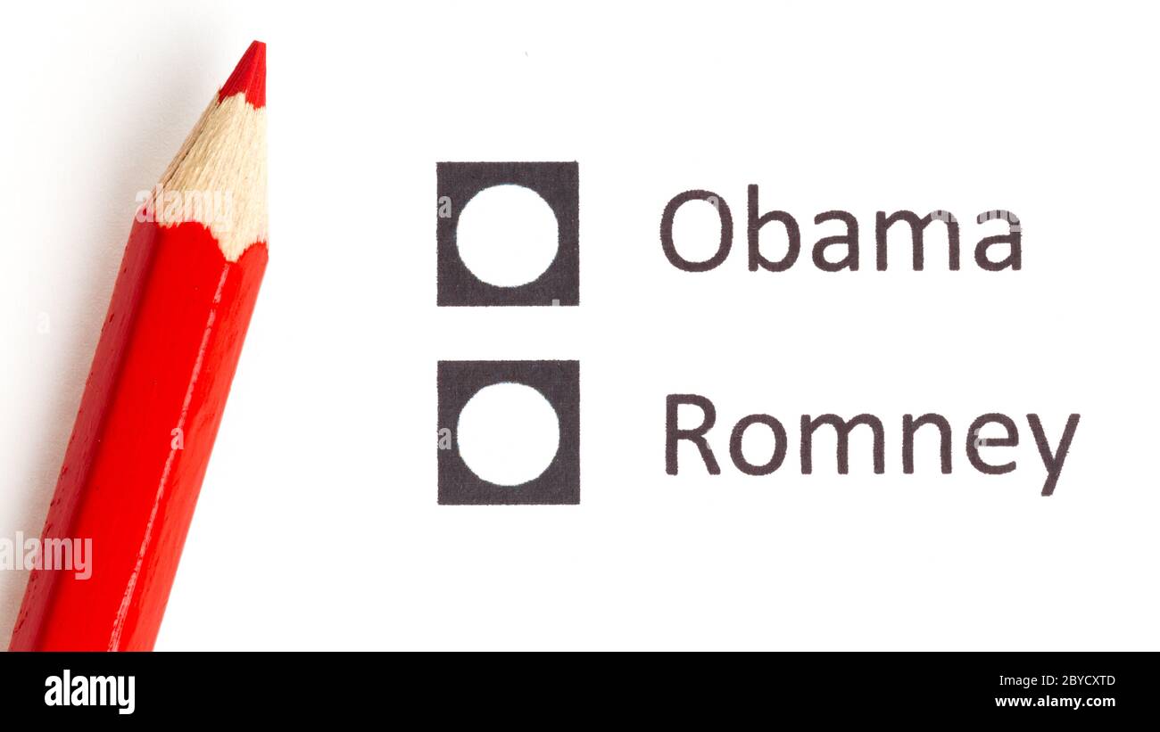 Red pencil choosing the next president Stock Photo - Alamy
