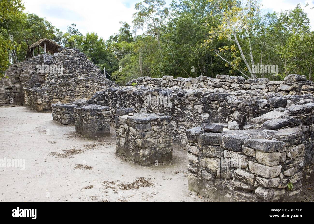 Mexico. Archeologic zone of Koba Stock Photo - Alamy