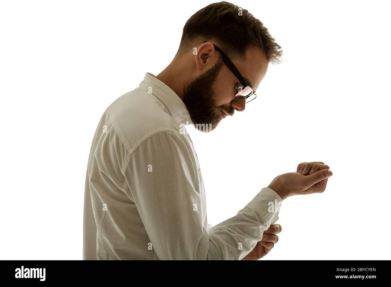 Handsome man side face beautiful hi-res stock photography and images ...