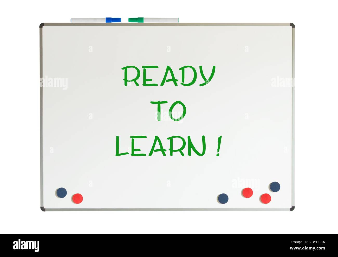 Ready to learn written on a whiteboard Stock Photo - Alamy