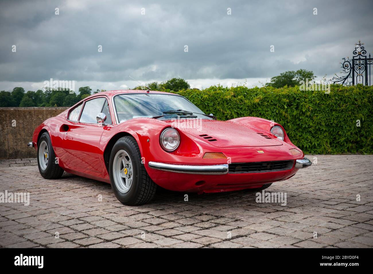 Red 1971 Ferrari Dino at Blenheim Palace classic car show, Oxfordshire ...