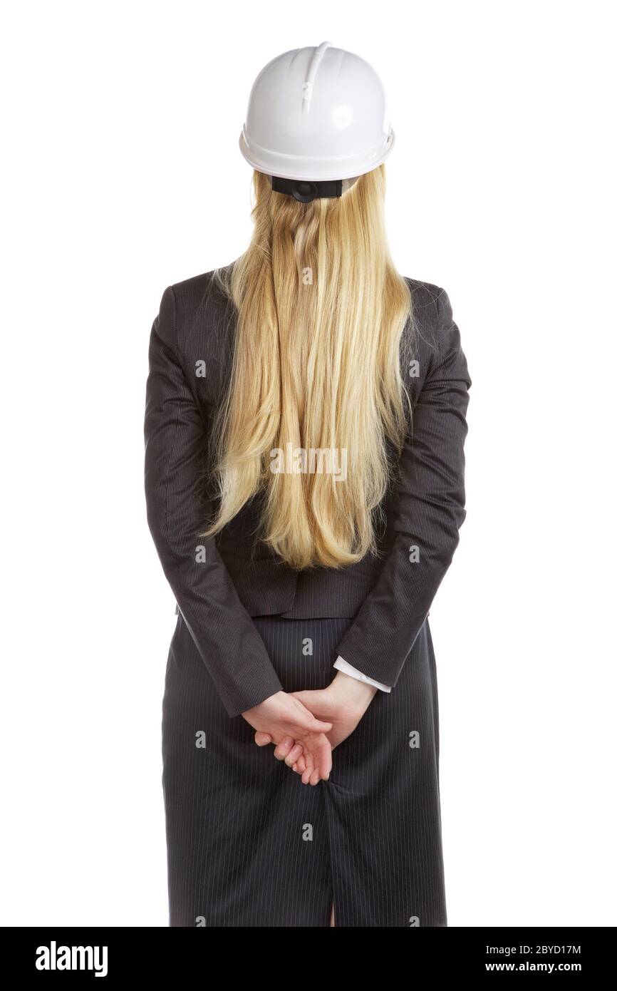 Engineer Woman Back Stock Photo - Alamy