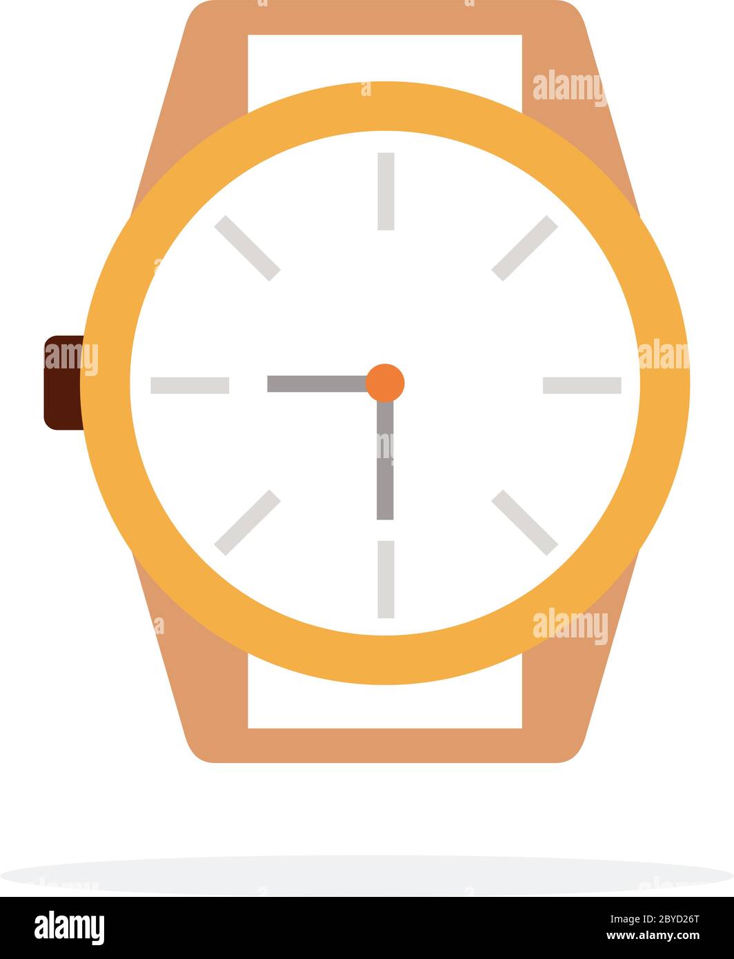 Mechanical wristwatch without strap flat isolated Stock Vector Image ...