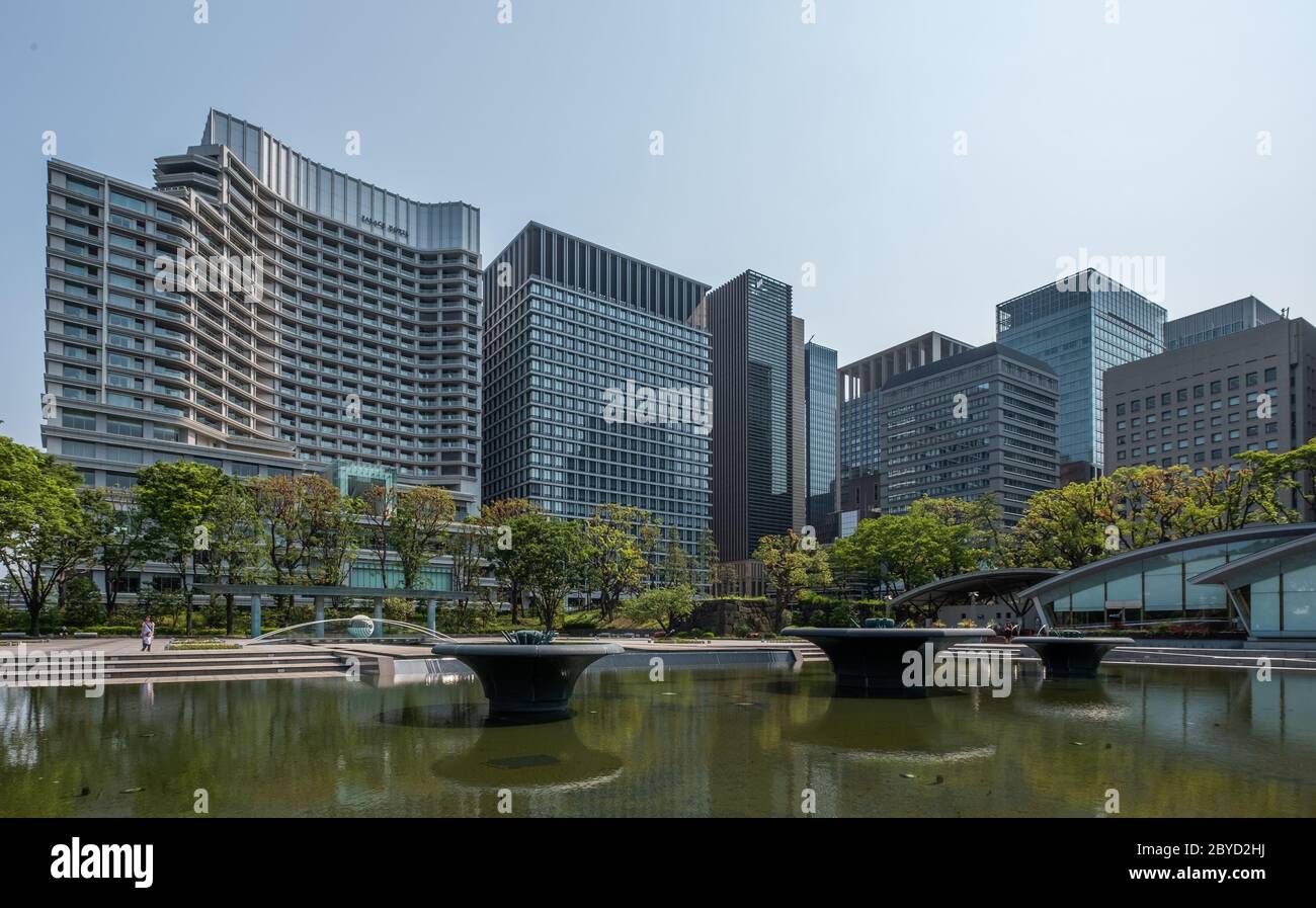 Modern building of Marunouchi financial district, Tokyo, Japan Stock ...