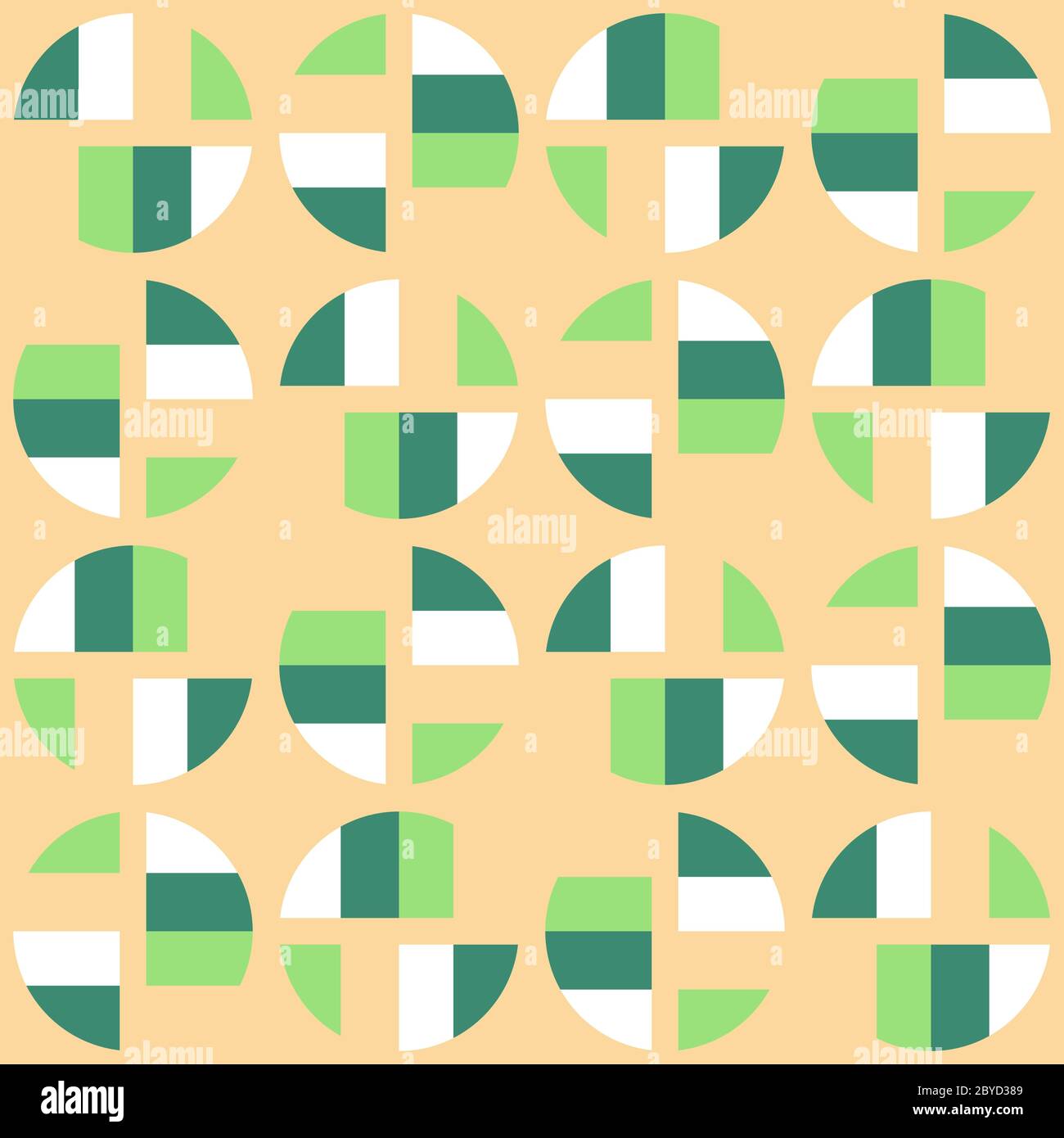 Simple abstract geometric design. Rounded repeated pattern for textile ...