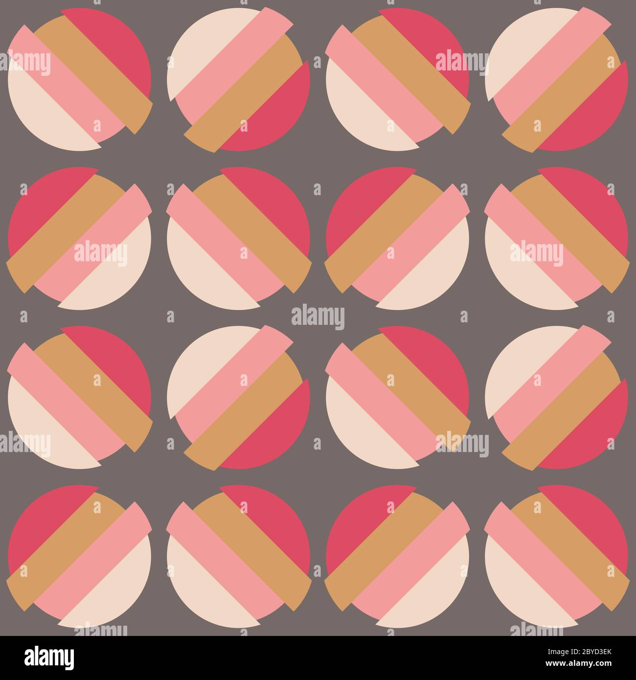 Simple abstract geometric design. Rounded repeated pattern for textile ...