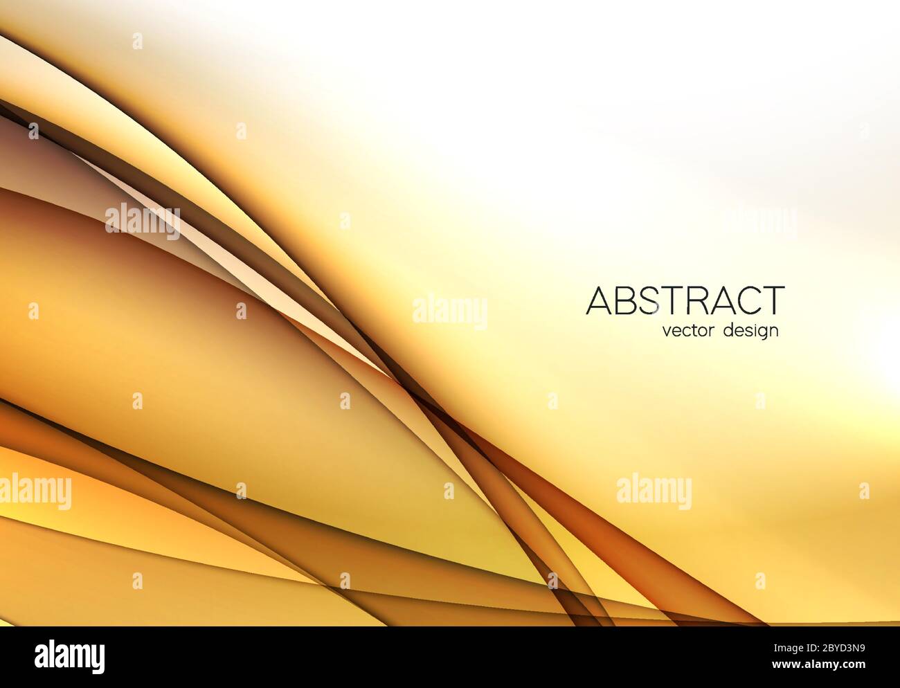 Gold color abstract transparent wave design element Stock Vector Image ...