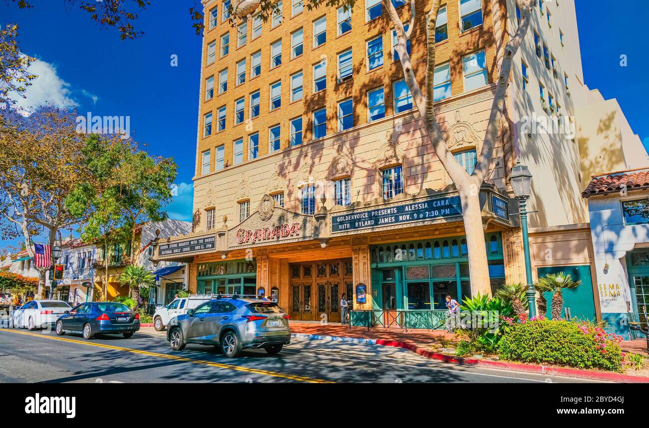 Classic Granada Theatre in Santa Barbara Stock Photo - Alamy