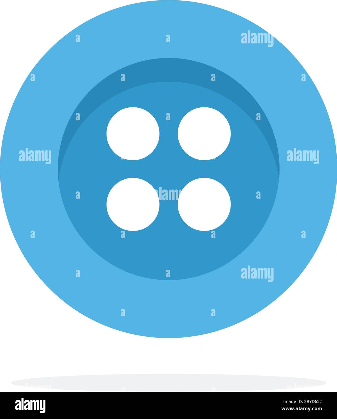 Blue button with four holes flat isolated Stock Vector Image & Art - Alamy