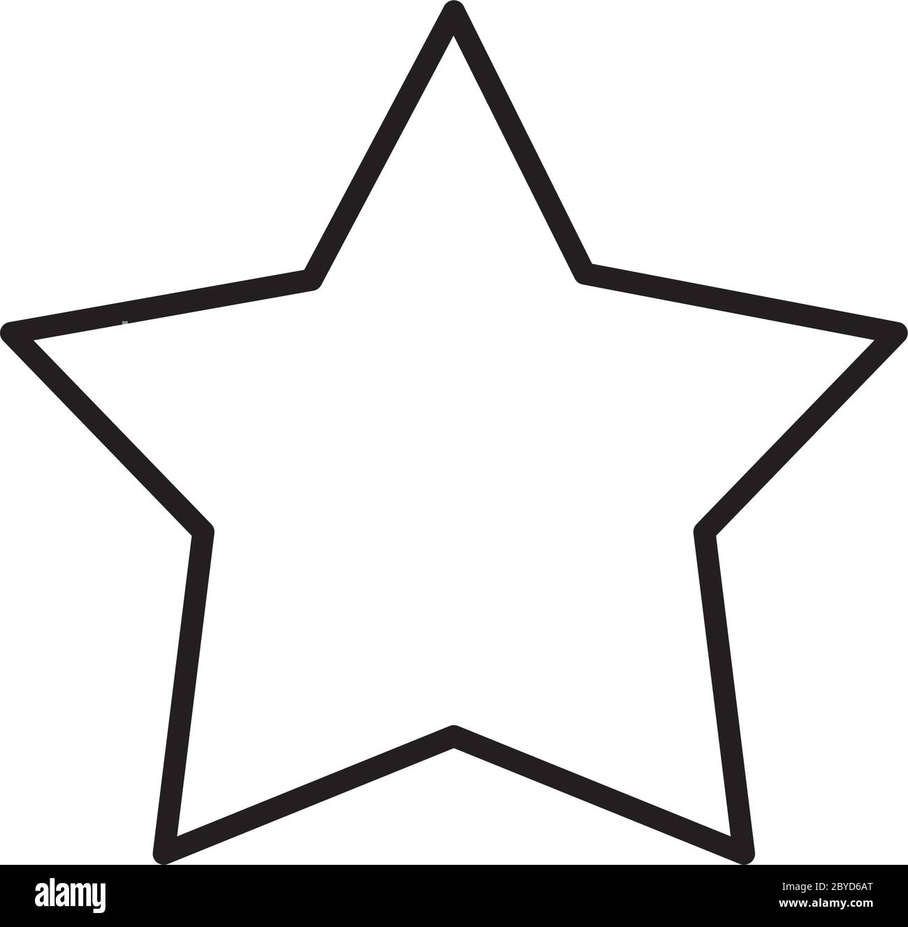 star shape icon over white background, line style, vector illustration ...
