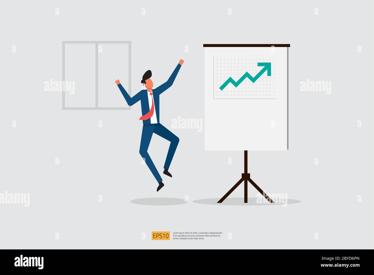 Business cartoon successful sales growth hi-res stock photography and ...