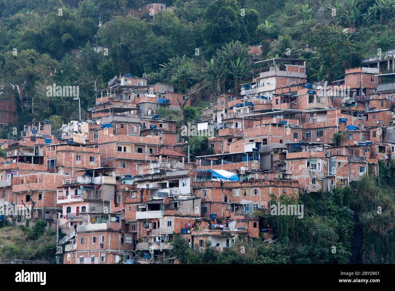 Rio, Brazil - june 06, 2020: view of poor community (favela) in rio de ...