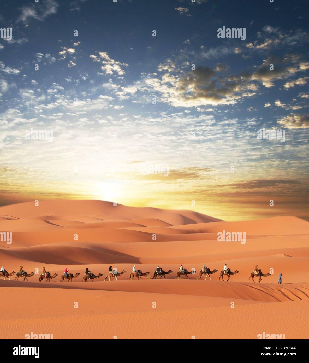 Caravan in desert Stock Photo - Alamy