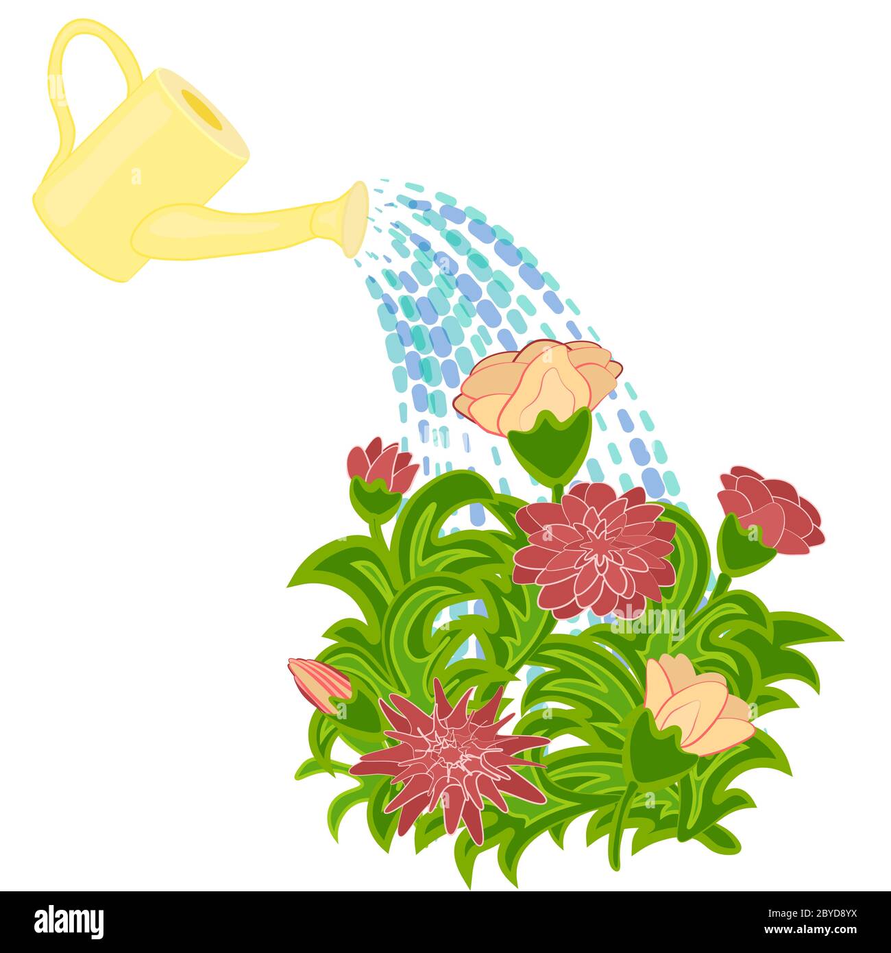 Flower growing from garden Stock Vector Images - Alamy