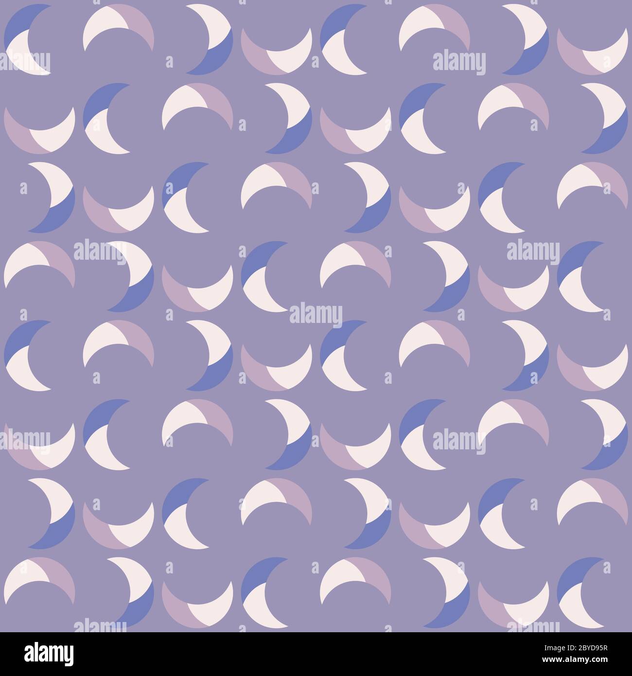 Simple abstract geometric design. Rounded repeated pattern for textile ...