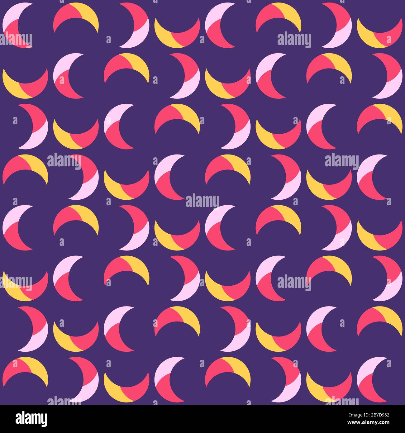 Simple abstract geometric design. Rounded repeated pattern for textile ...