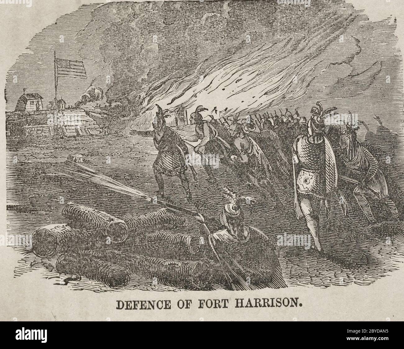 The Defence of Fort Harrison during the War of 1812 Stock Photo - Alamy