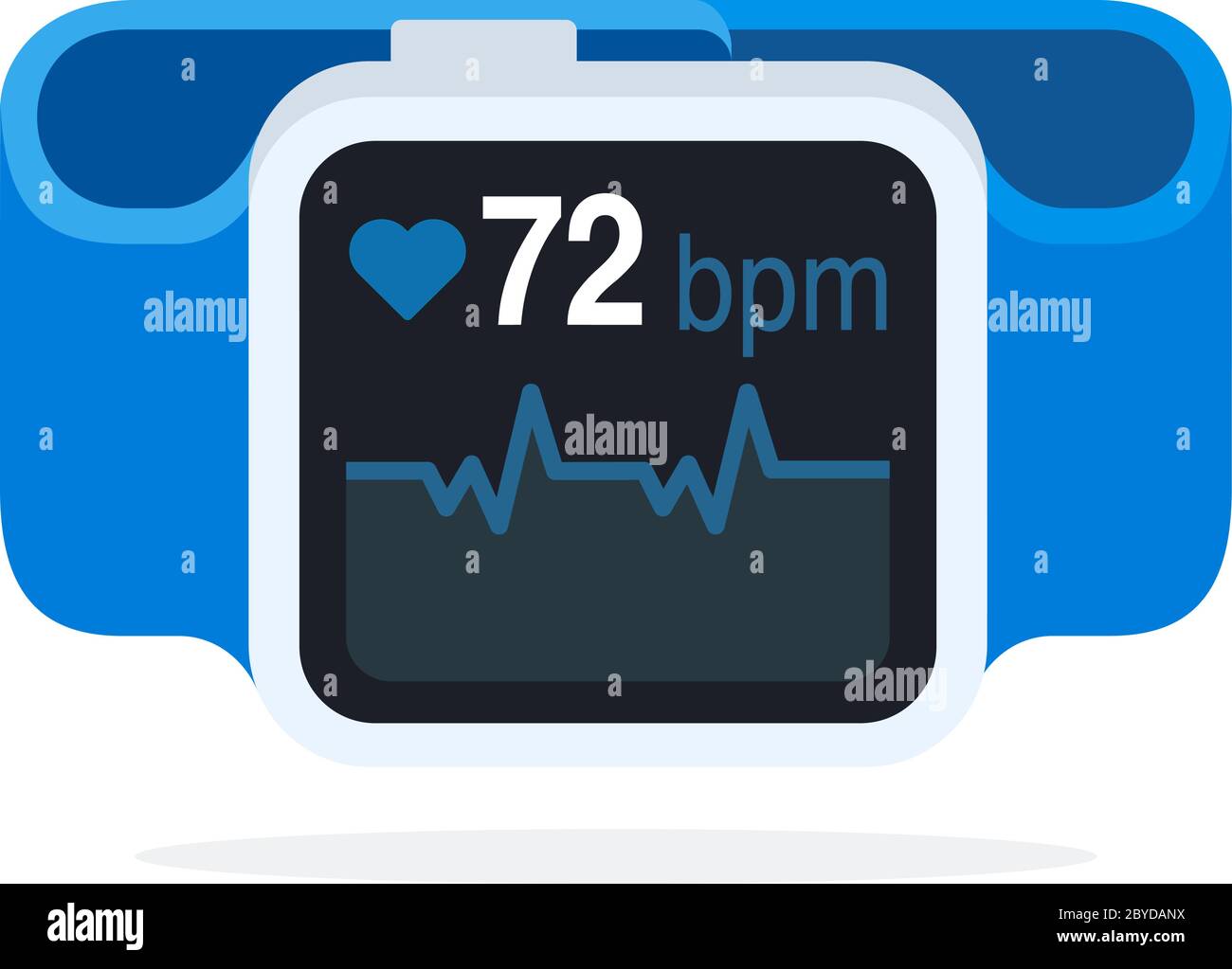 Heart rate wrist strap vector flat isolated Stock Vector Image & Art ...