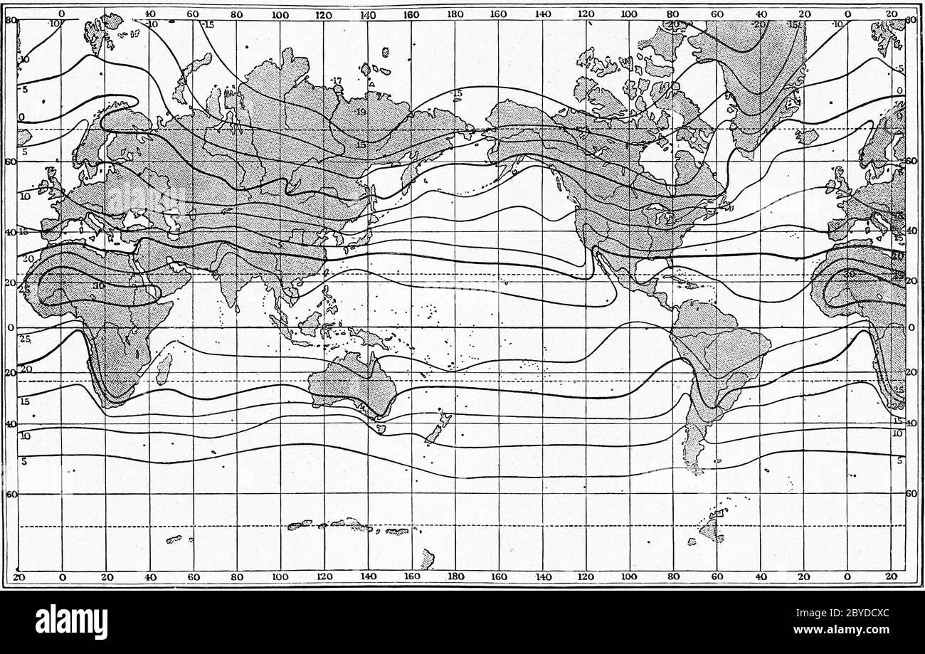 Isotherm map hi-res stock photography and images - Alamy