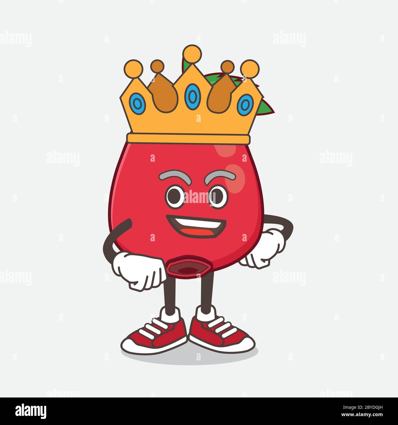 An illustration of Rose Hip Fruit cartoon mascot character stylized of ...