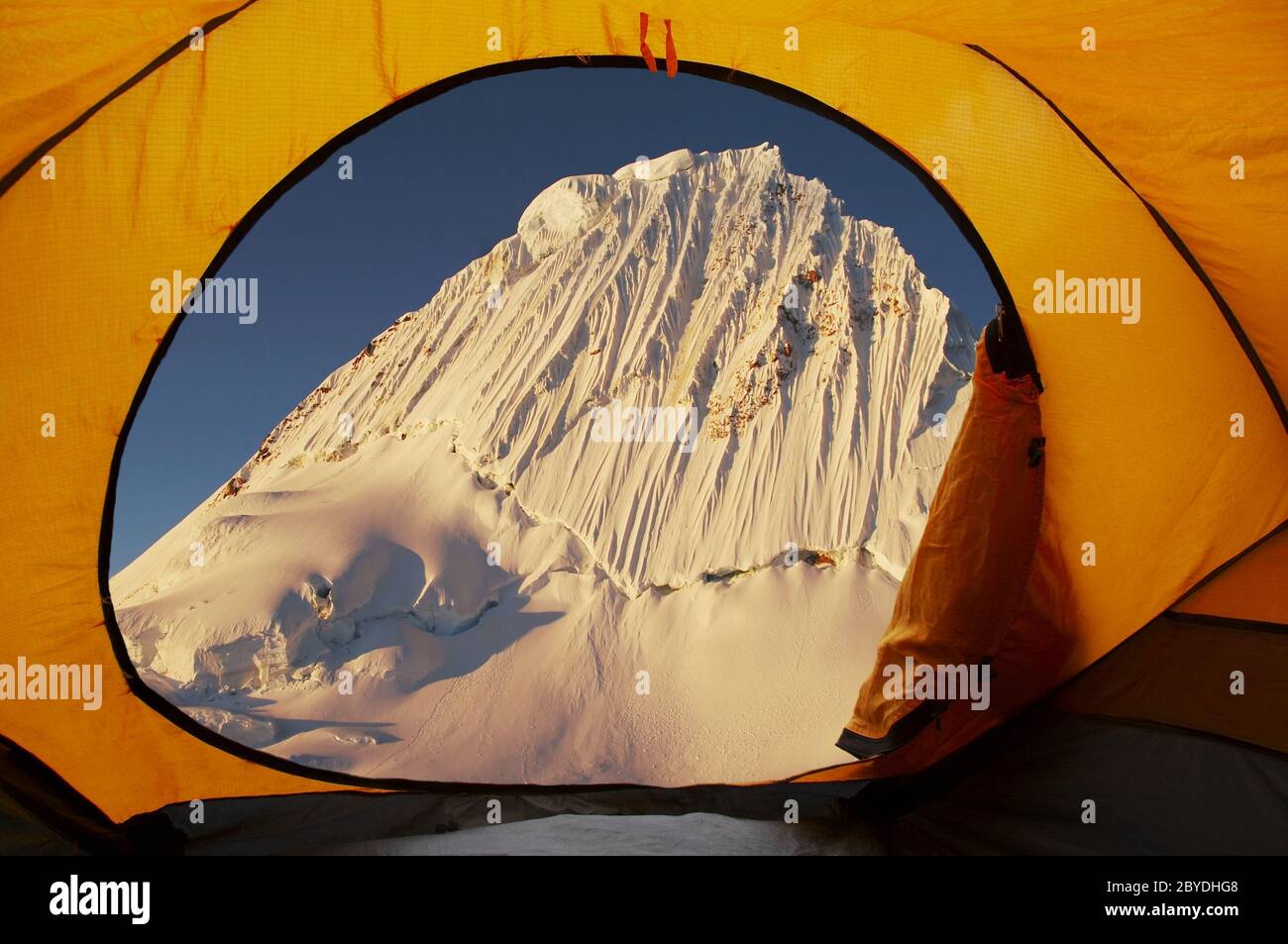 Base camp Alpamayo Stock Photo - Alamy