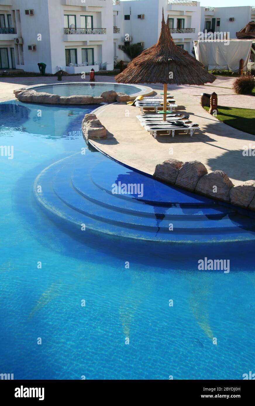 Blue swimming pool Stock Photo - Alamy