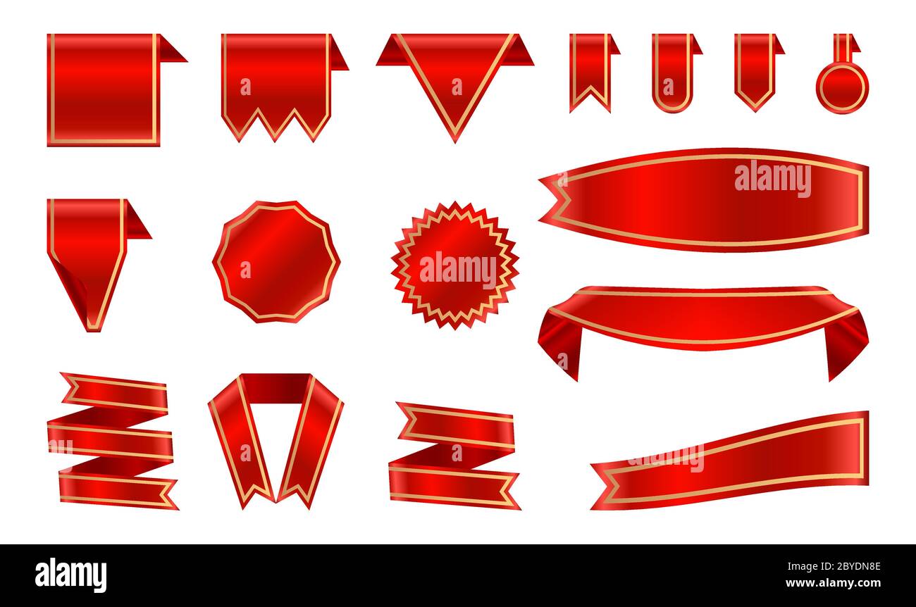 Red Satin Ribbon Vector