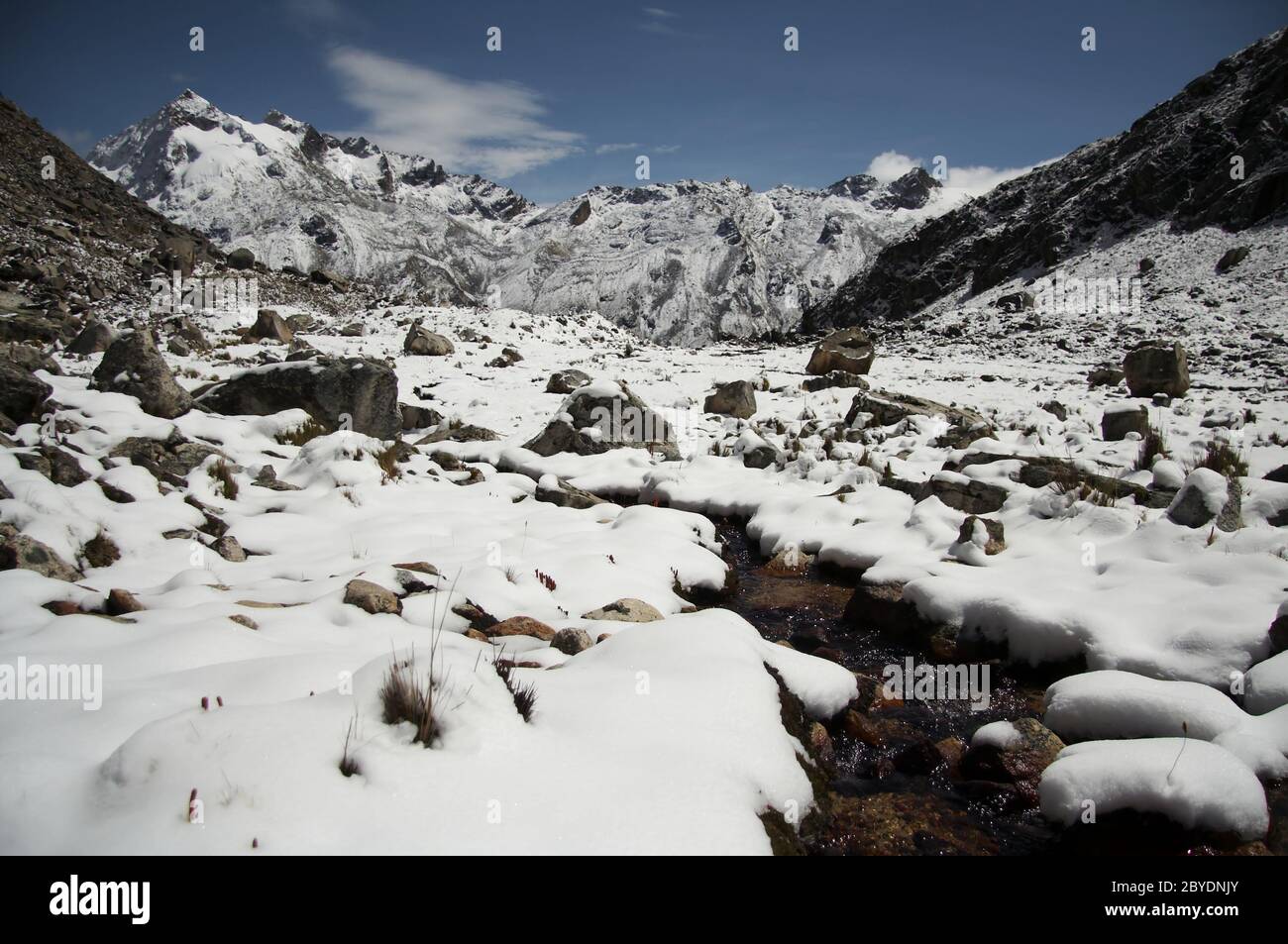 Morning snow in mountain Stock Photo - Alamy