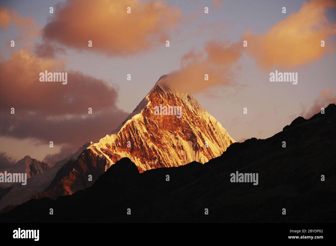 Sunset in the mountain Stock Photo - Alamy