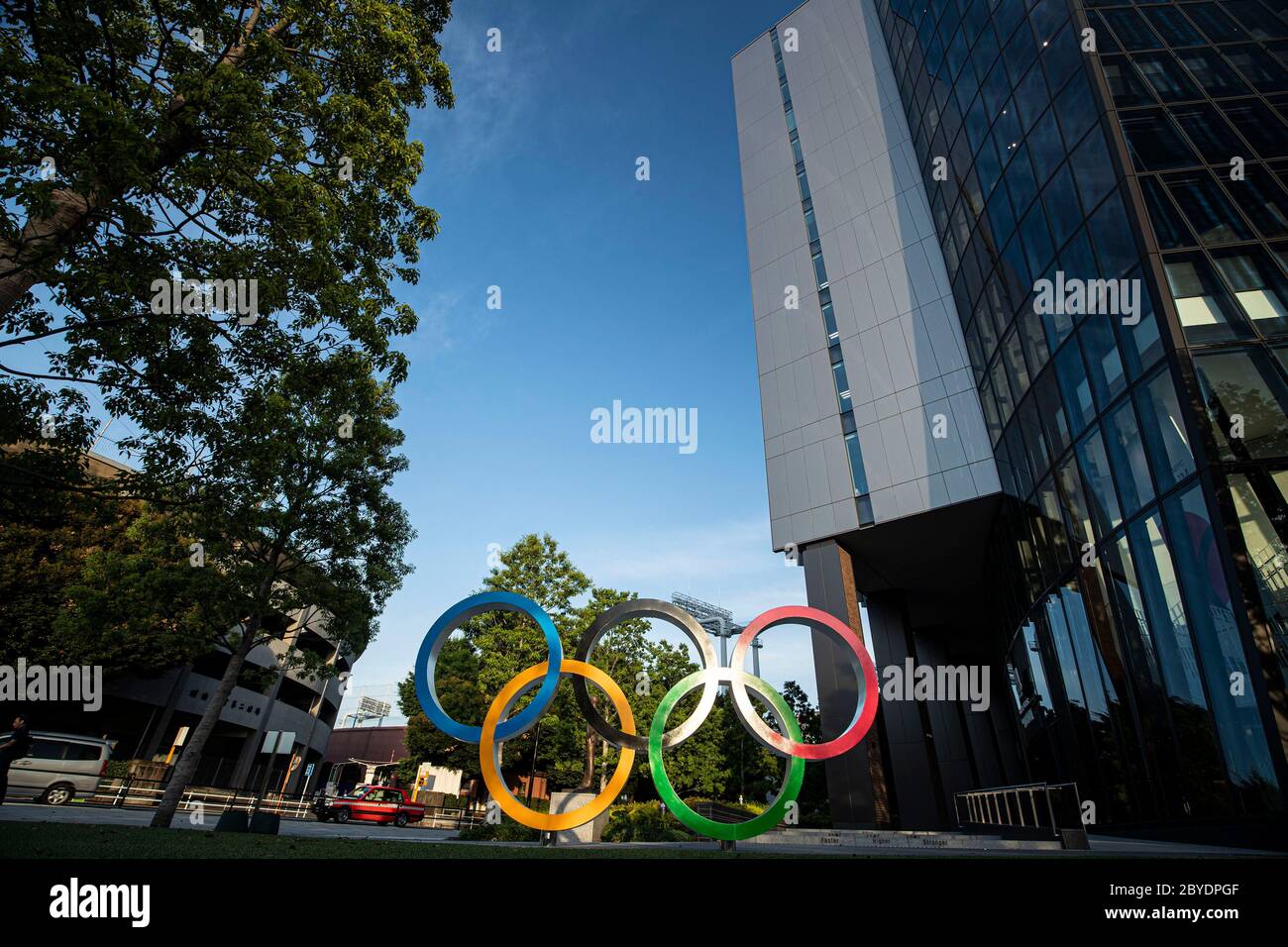 General view, JUNE 9, 2020 : Olympic rings are displayed at Japan Sport ...