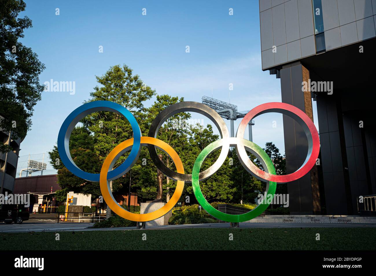 General view, JUNE 9, 2020 : Olympic rings are displayed at Japan Sport ...