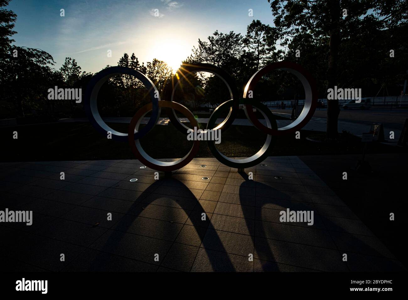General view, JUNE 9, 2020 : Olympic rings are displayed at Japan Sport ...
