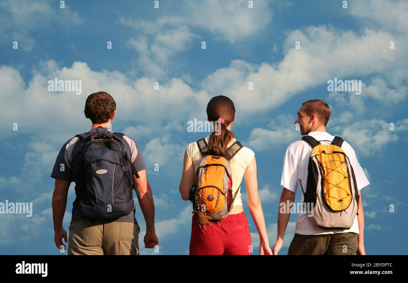 Backpacking trip, teens hi-res stock photography and images - Alamy