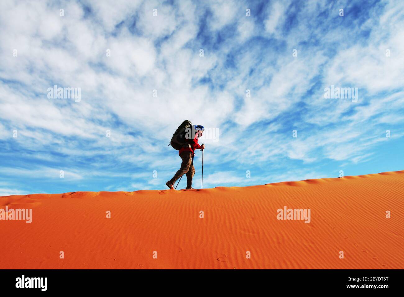 Hike in desert Stock Photo - Alamy