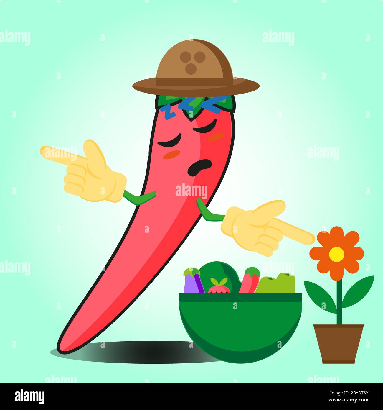Cute mexican chili farmer cartoon face character with hat, fruits and ...
