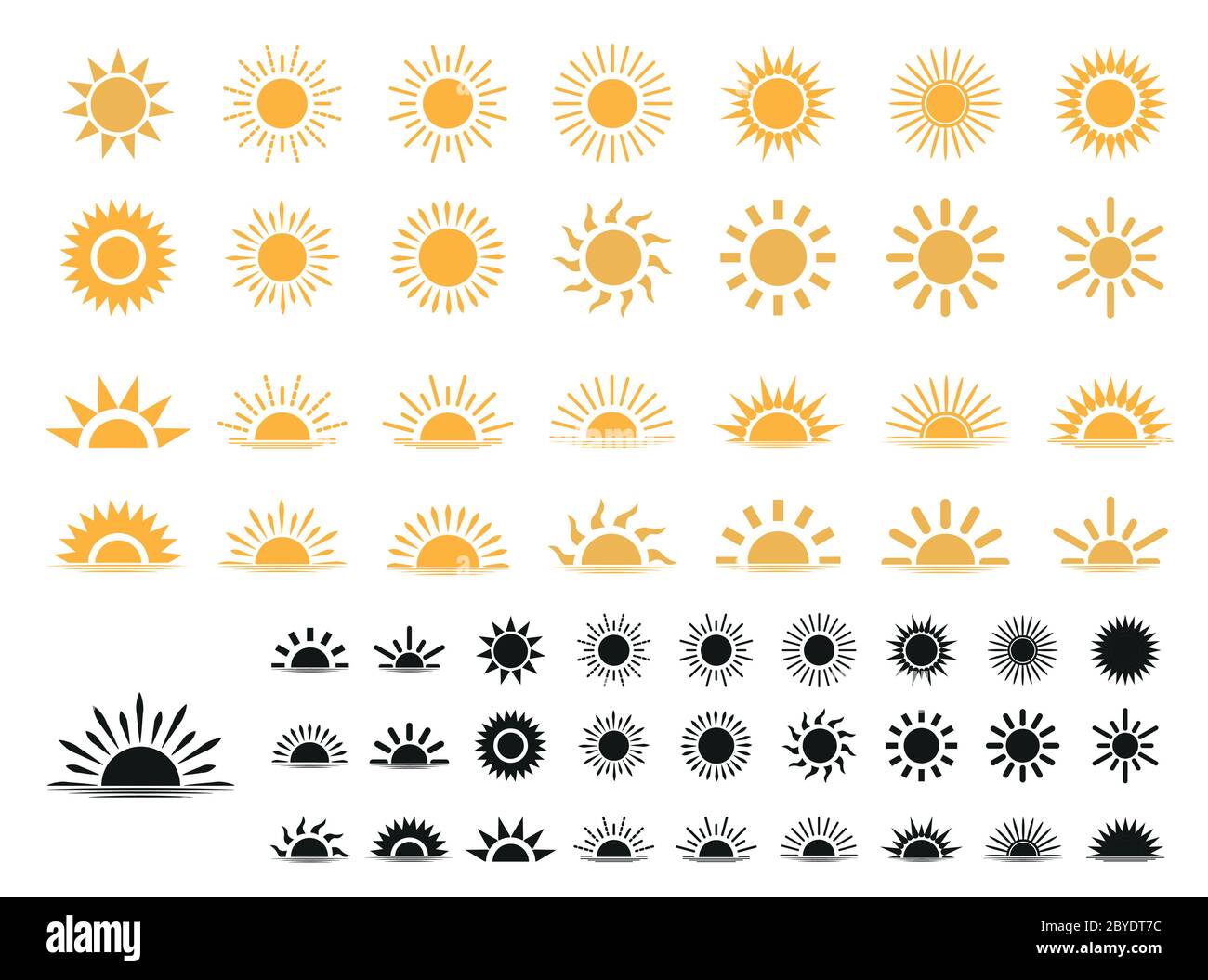 set of Sun icons . Trendy vector summer symbol for website design, web ...