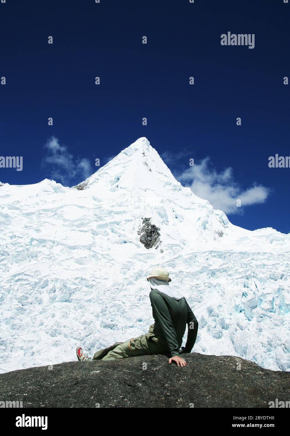 Man observer landscape Stock Photo - Alamy