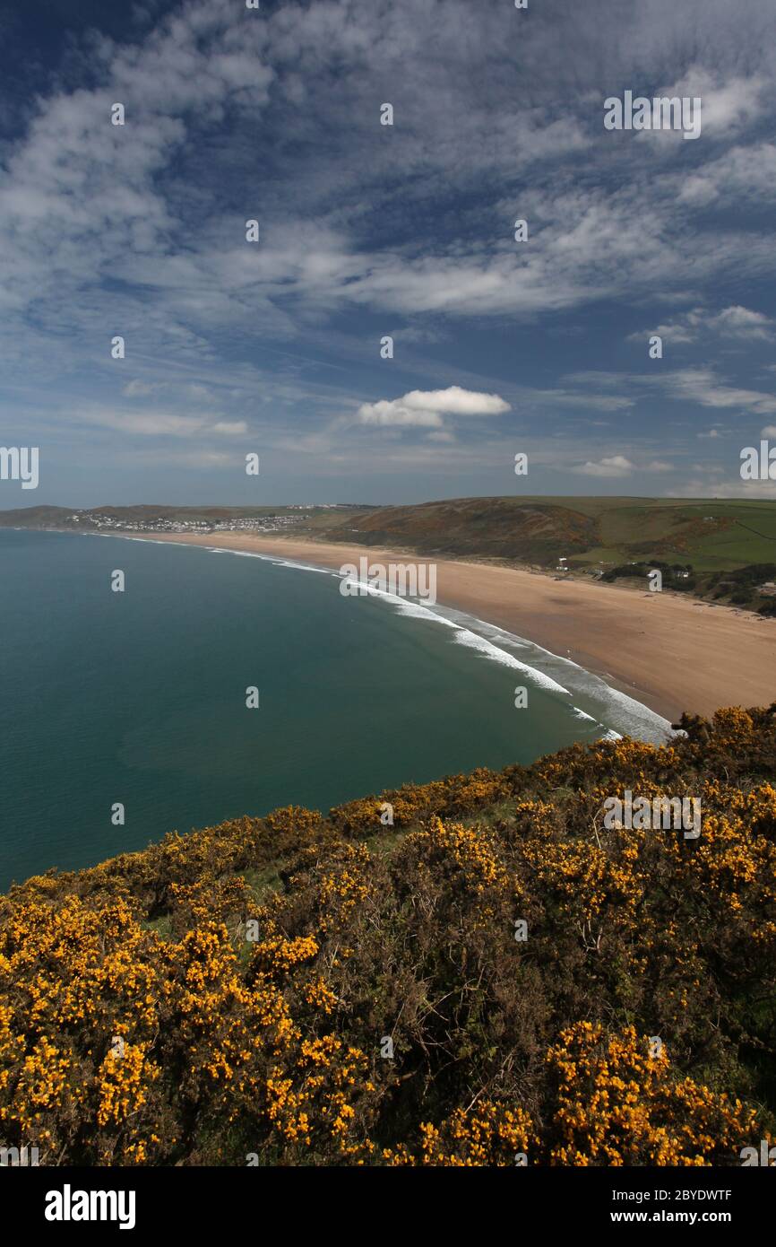 Woolacombe North Devon coast Stock Photo - Alamy